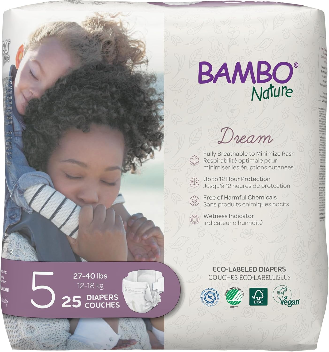 Bambo Nature Hypoallergenic Dream Baby Diapers, Premium Eco-Labeled ...