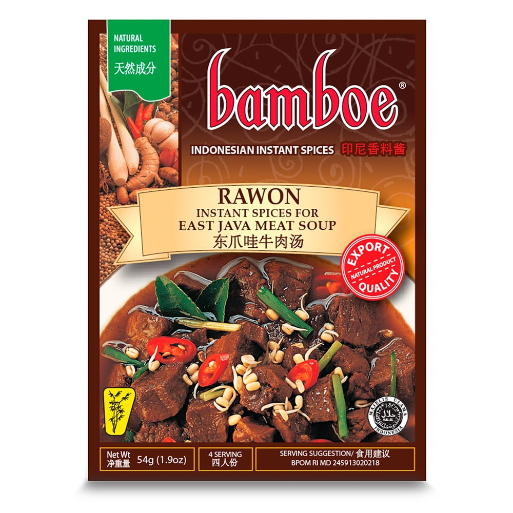 Bamboe - RAWON - INSTANT SPICES FOR EAST JAVA MEAT SOUP / 6 x 1.9 OZ ...