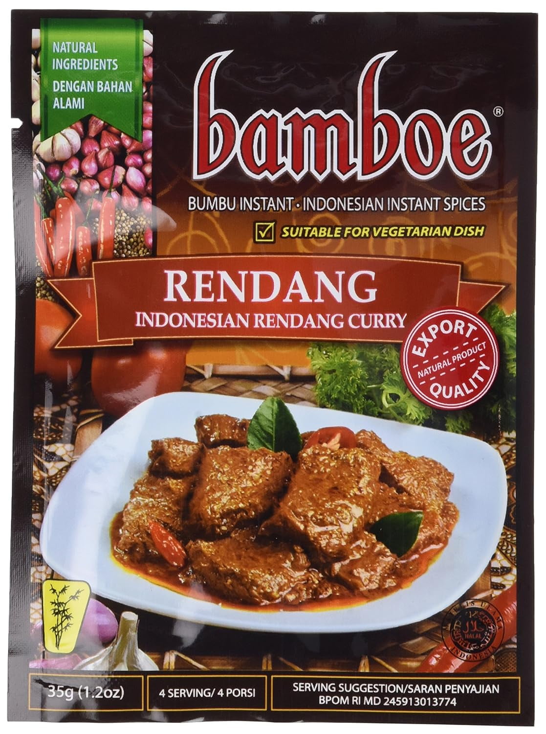 Bamboe - RENDANG - INDONESIAN DRY CURRY PASTE - INDONESIAN INSTANT ...