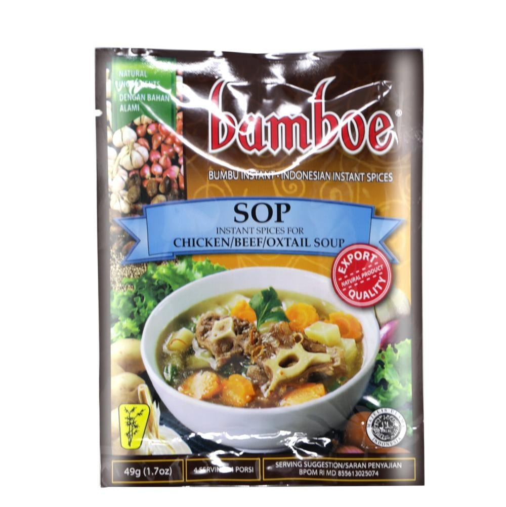 Bamboe SOP Instant Spices for Chicken, Beef, Oxtail Soup Mix 1.7 Oz (49 ...