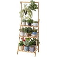 Bamboo 3-Tier Hanging Plant Stand Planter Shelves Flower Pot Organizer ...