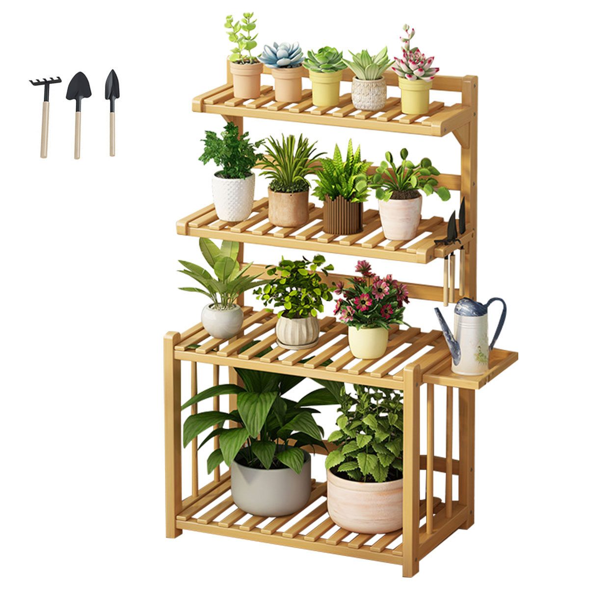High-Quality Bamboo Organizing Shelving Unit, Household Storage ...