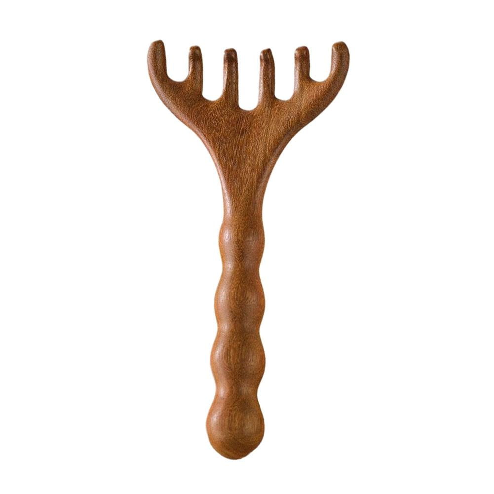 Bamboo Antler Sandalwood Antler Scalp Five-Claw Massage Comb Head ...