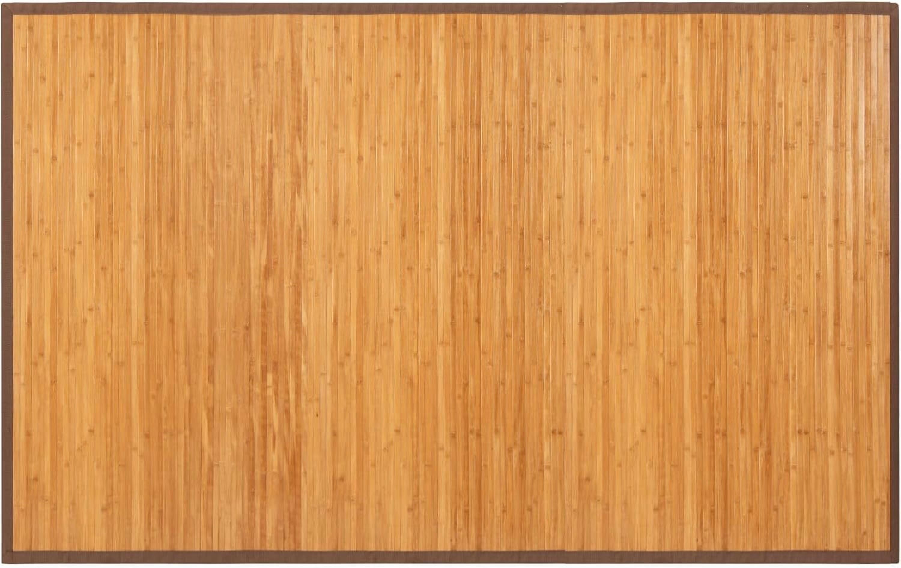 Bamboo Area Rug, 5'x8' Natural Bamboo Floor Mat with Anti-Slip Backing ...