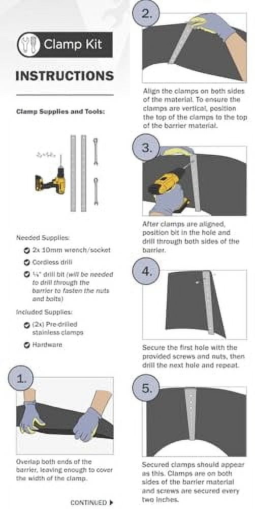 Bamboo Barrier Clamp for 36" Width Barrier - Walmart.com