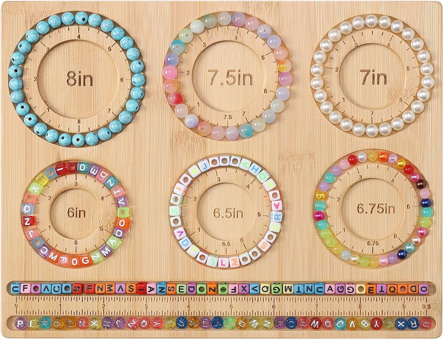 Bamboo Bead Board for Jewelry Making - Beading Tray for Bracelet DIY ...