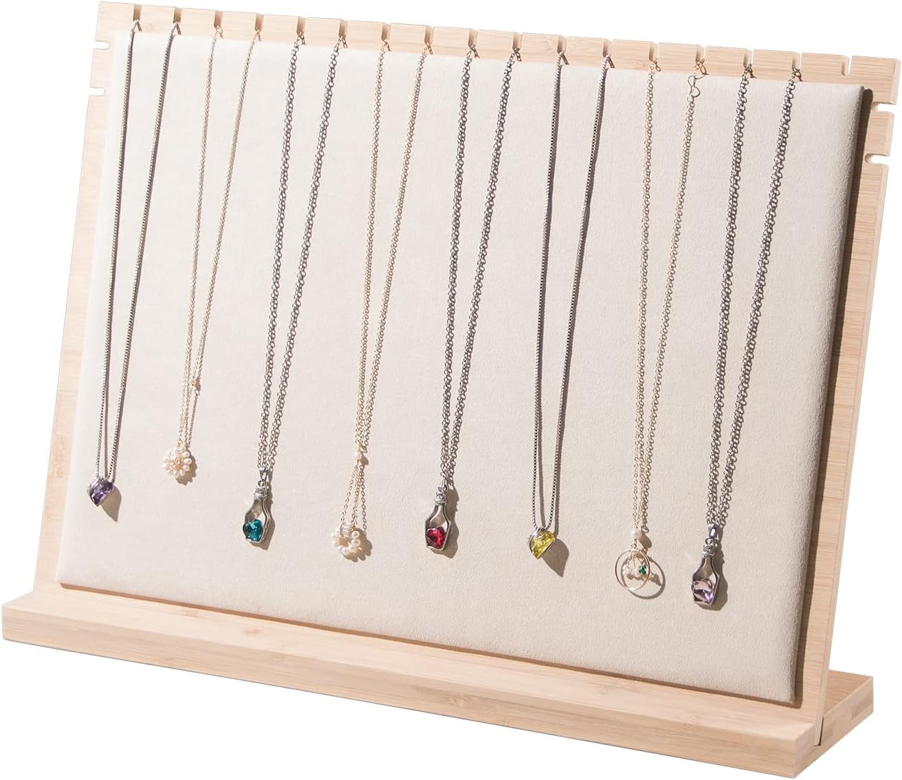 Bamboo Big Necklace Display Stand, Pendant Necklace Wood Jewellery ...