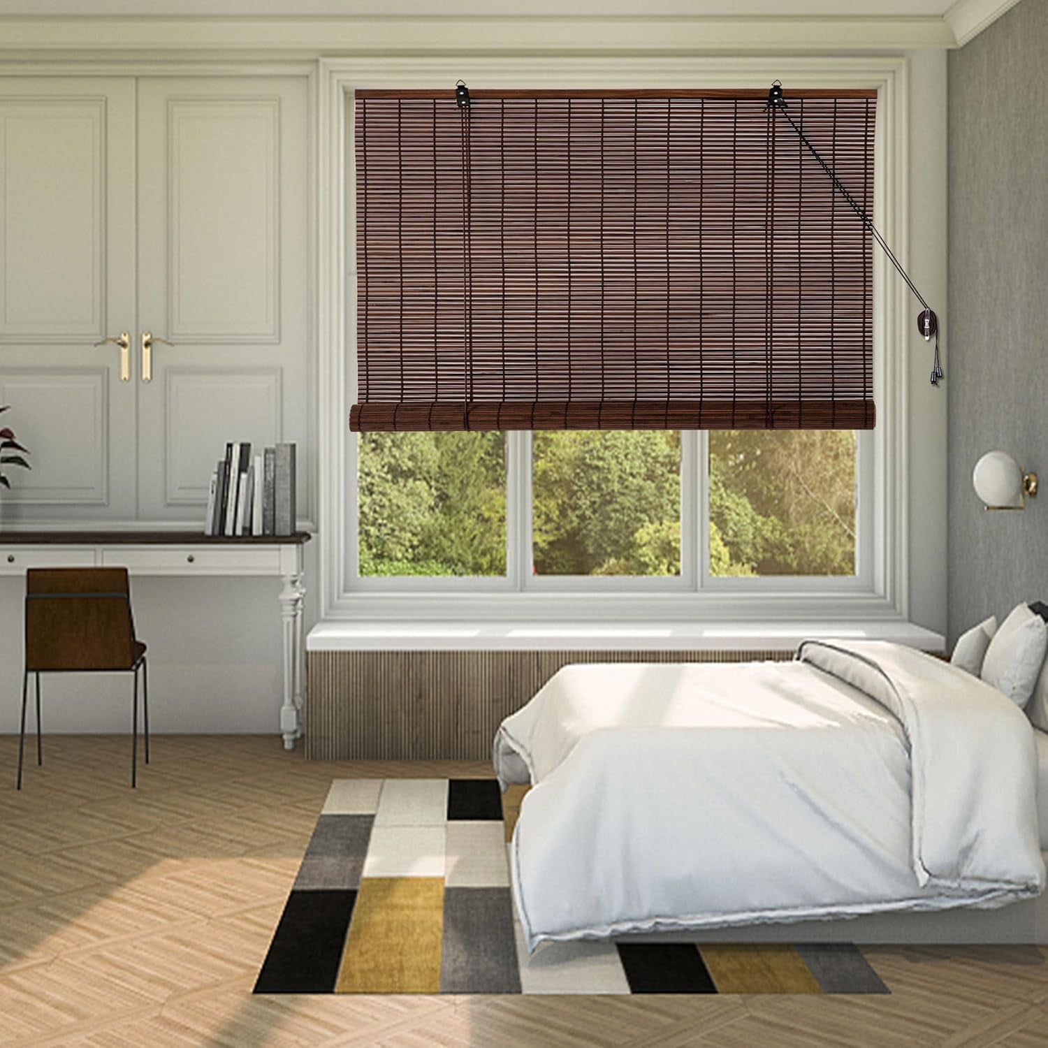 Bamboo Blinds, BambooRoll Up Shades for Windows, Light Filtering Bamboo ...