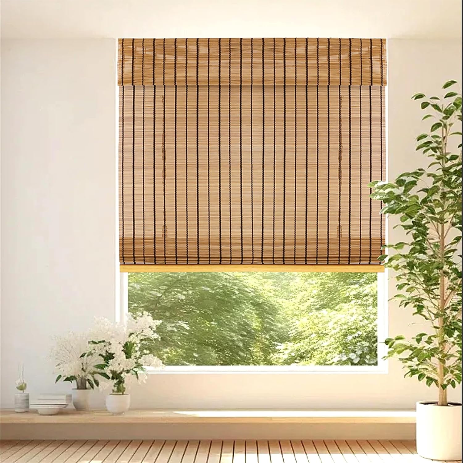 Bamboo Blinds, Roman Shades for Windows Home Patio & Shade 23" W X 71 ...