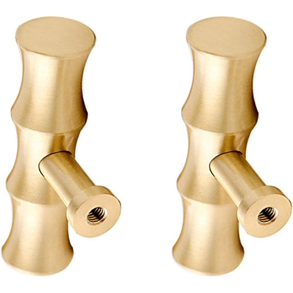 Bamboo Brass Kitchen Cabinet Knobs Gold Drawer Dresser Pulls Tbar ...