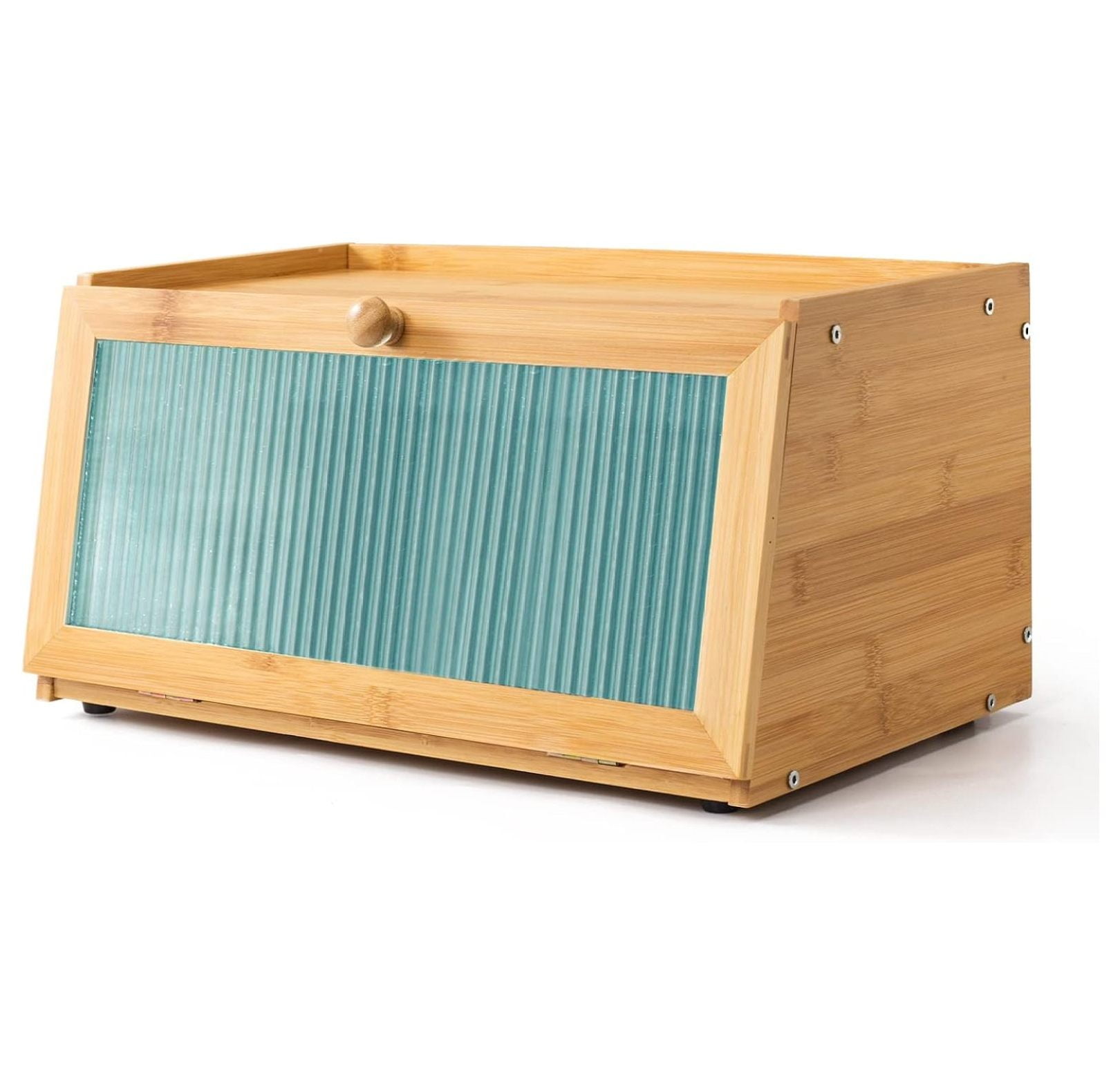 Bamboo Bread Box for Kitchen Countertop Bread Storage Container with ...