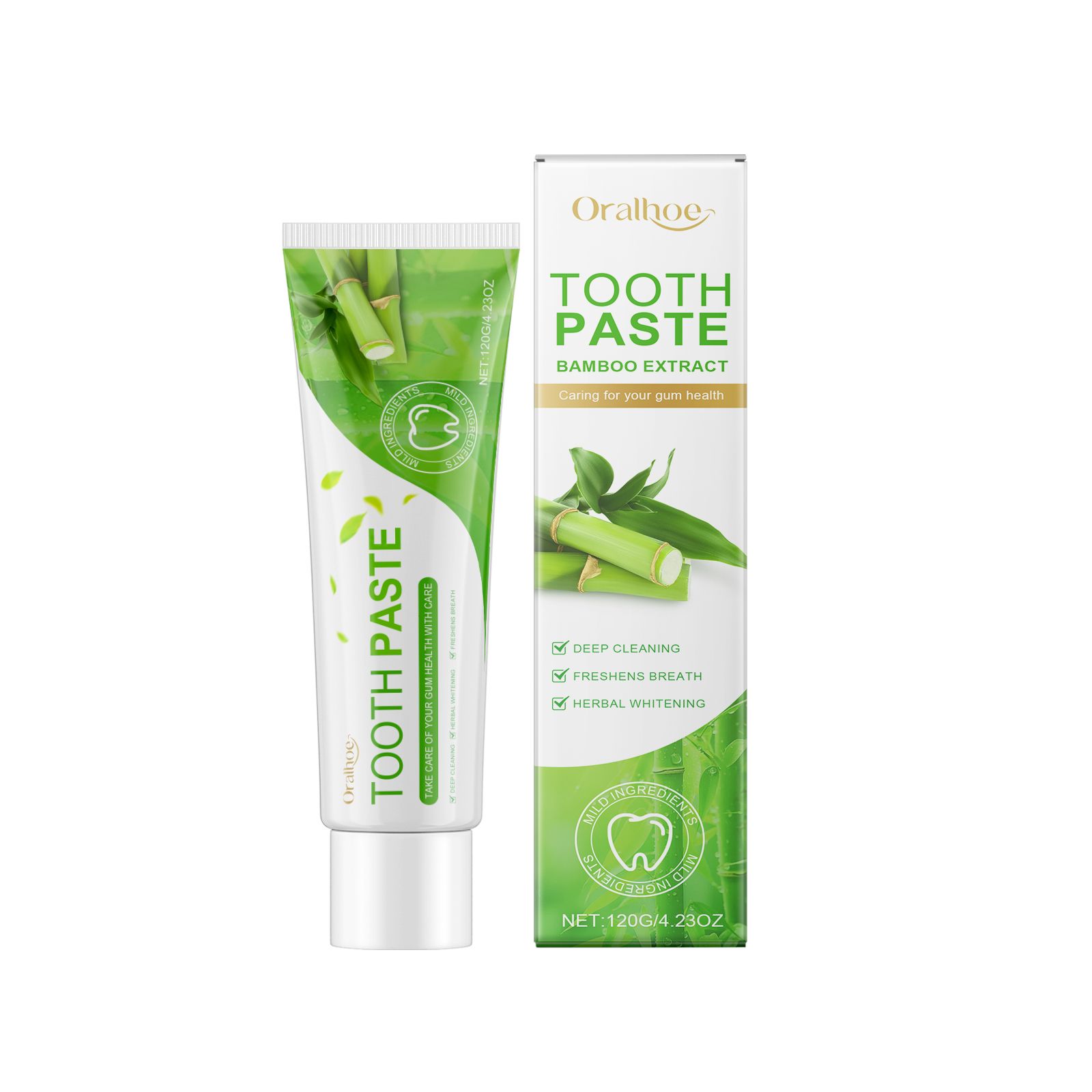 Bamboo Brightening Toothpaste Gently Cleans Teeth Protect Enamel ...
