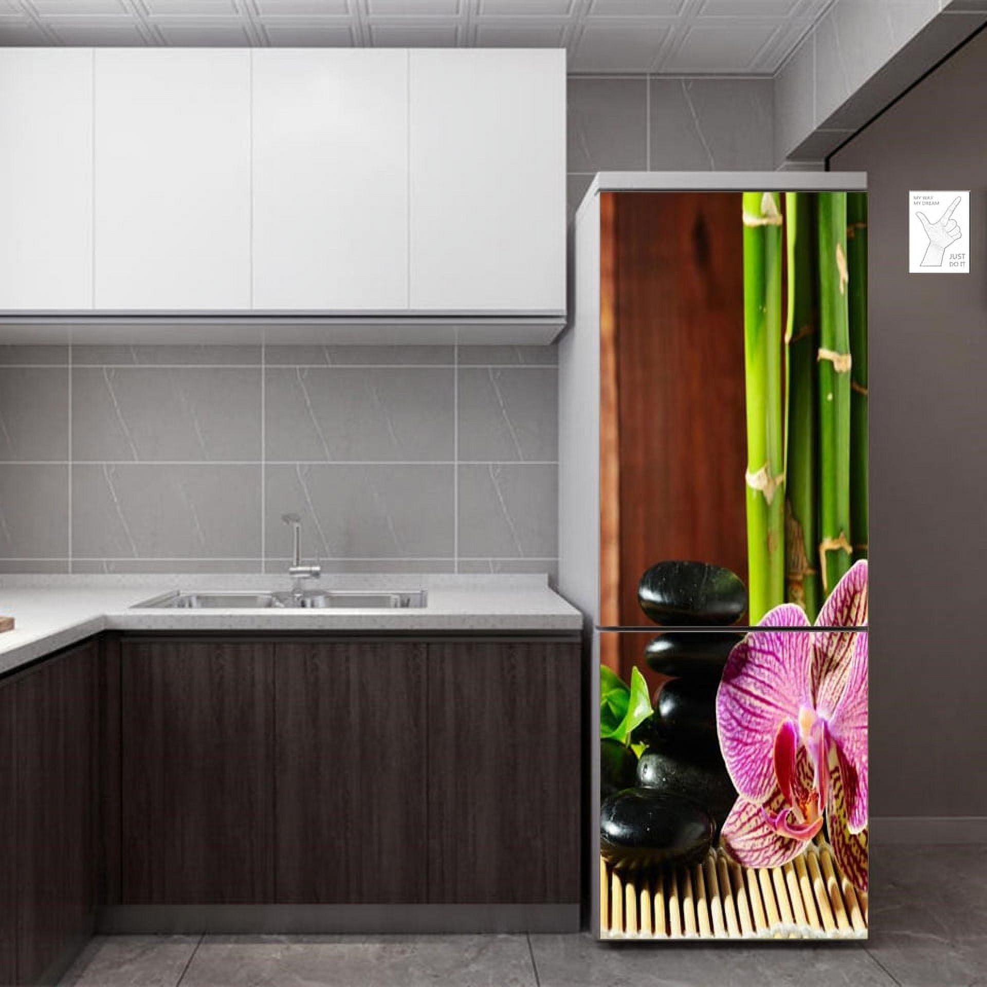 Bamboo Butterfly Orchid Wallpaper For Refrigerator Self-adhesive ...