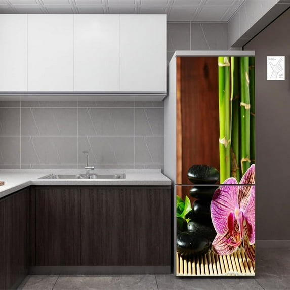 Bamboo Butterfly Orchid Wallpaper For Refrigerator Self-adhesive ...