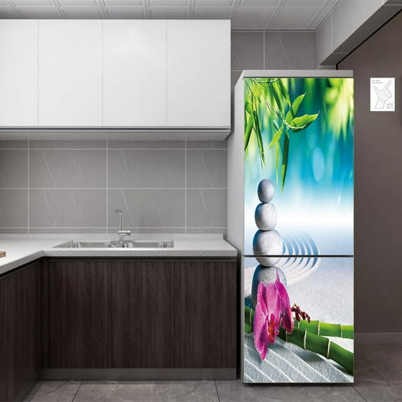 Bamboo Butterfly Orchid Wallpaper For Refrigerator Self-adhesive ...