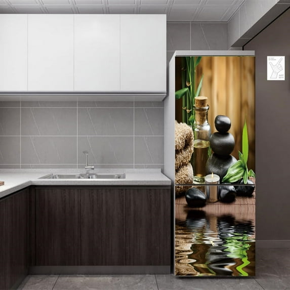 Bamboo Butterfly Orchid Wallpaper For Refrigerator Self-adhesive ...