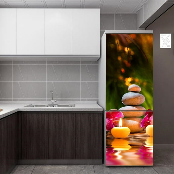 Bamboo Butterfly Orchid Wallpaper For Refrigerator Self-adhesive ...