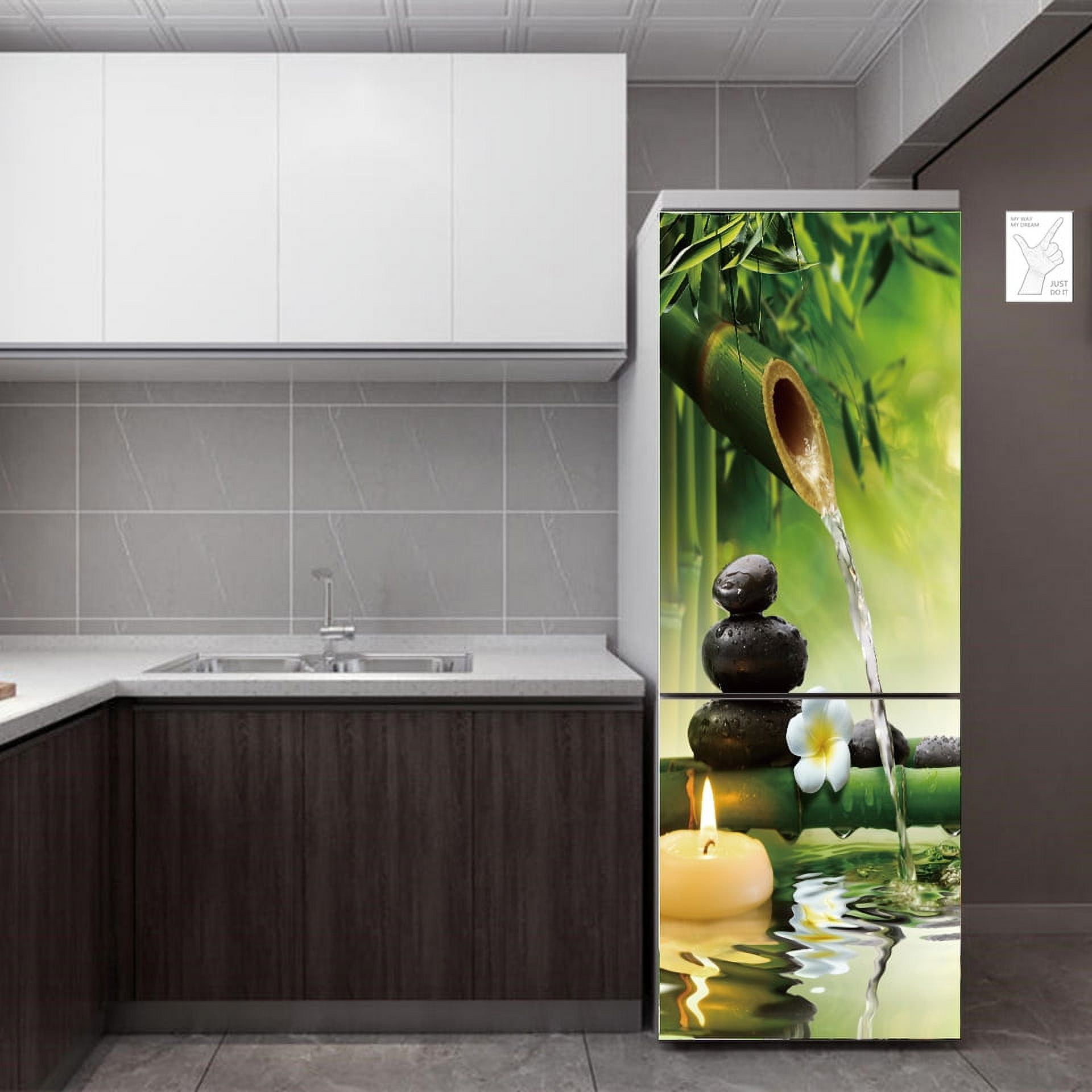 Bamboo Butterfly Orchid Wallpaper For Refrigerator Self-adhesive ...