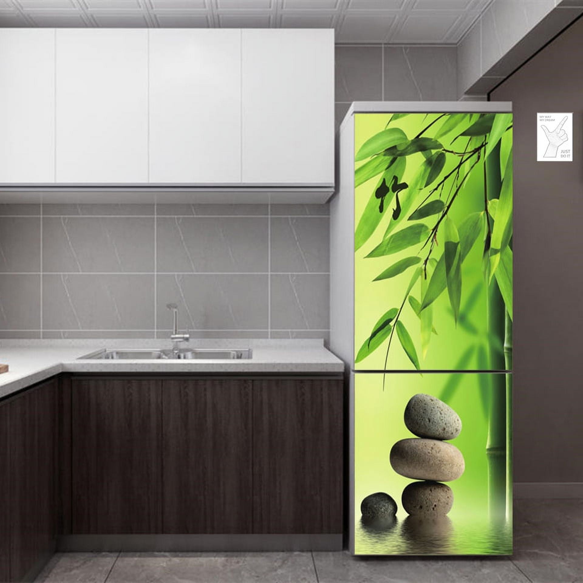 Bamboo Butterfly Orchid Wallpaper For Refrigerator Self-adhesive ...