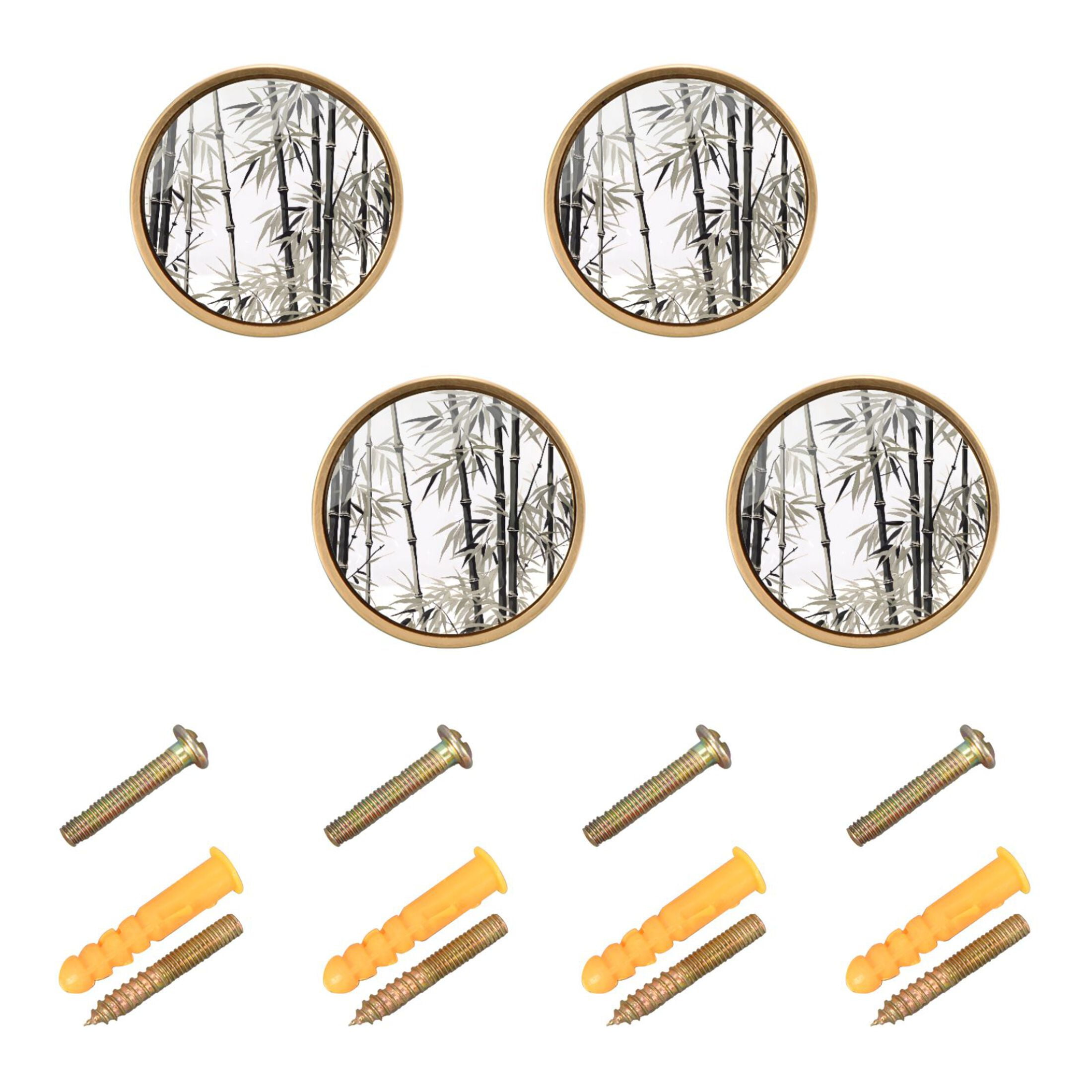 Bamboo Cabinet Knobs Kitchen Drawers Knobs Door Round Pulls Knob ...