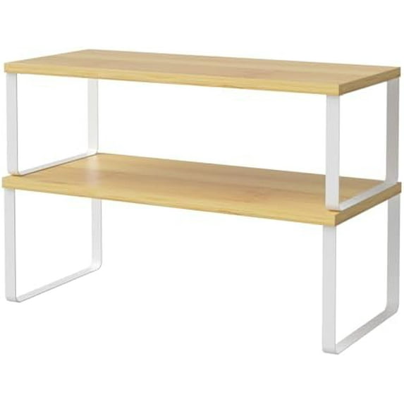 Bamboo Cabinet Organizer Shelf, Set of 2 Kitchen Counter Shelves, Spice ...