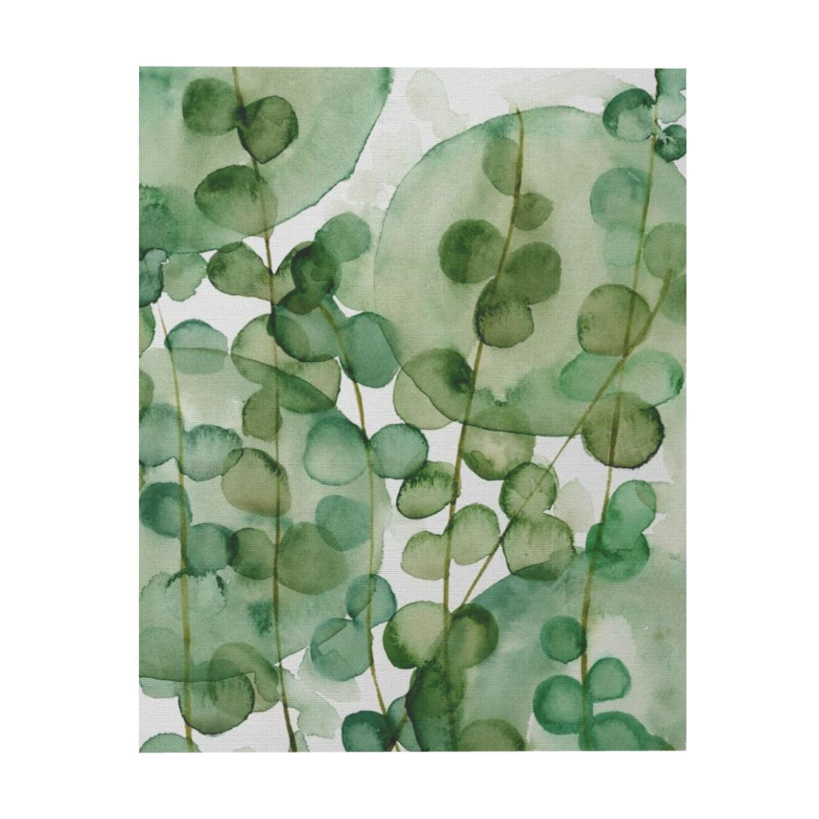 Bamboo Canvas Botanical Art Paintings for Home Decor Green Zanzibar Gem ...