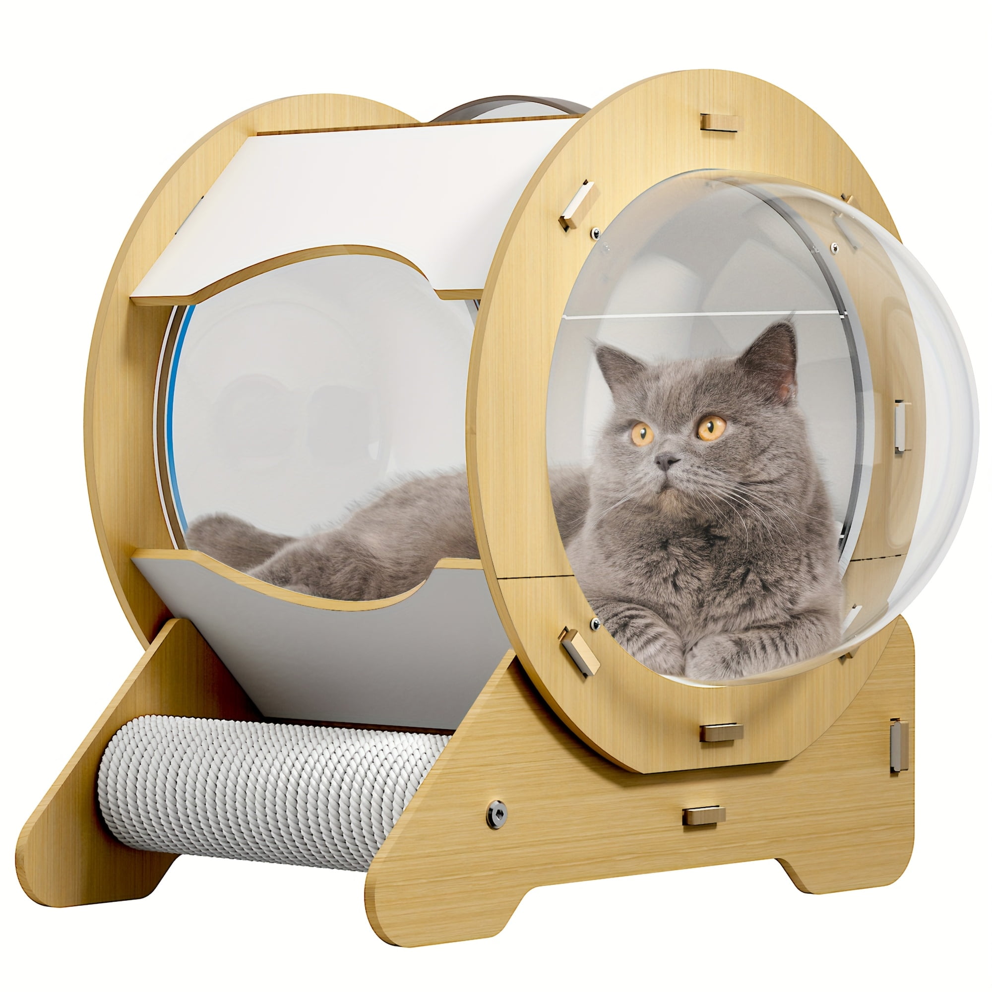 Bamboo Cat House 4-in-1 Cat Bed Cave Cat Nest Outdoor Portable Handbag ...