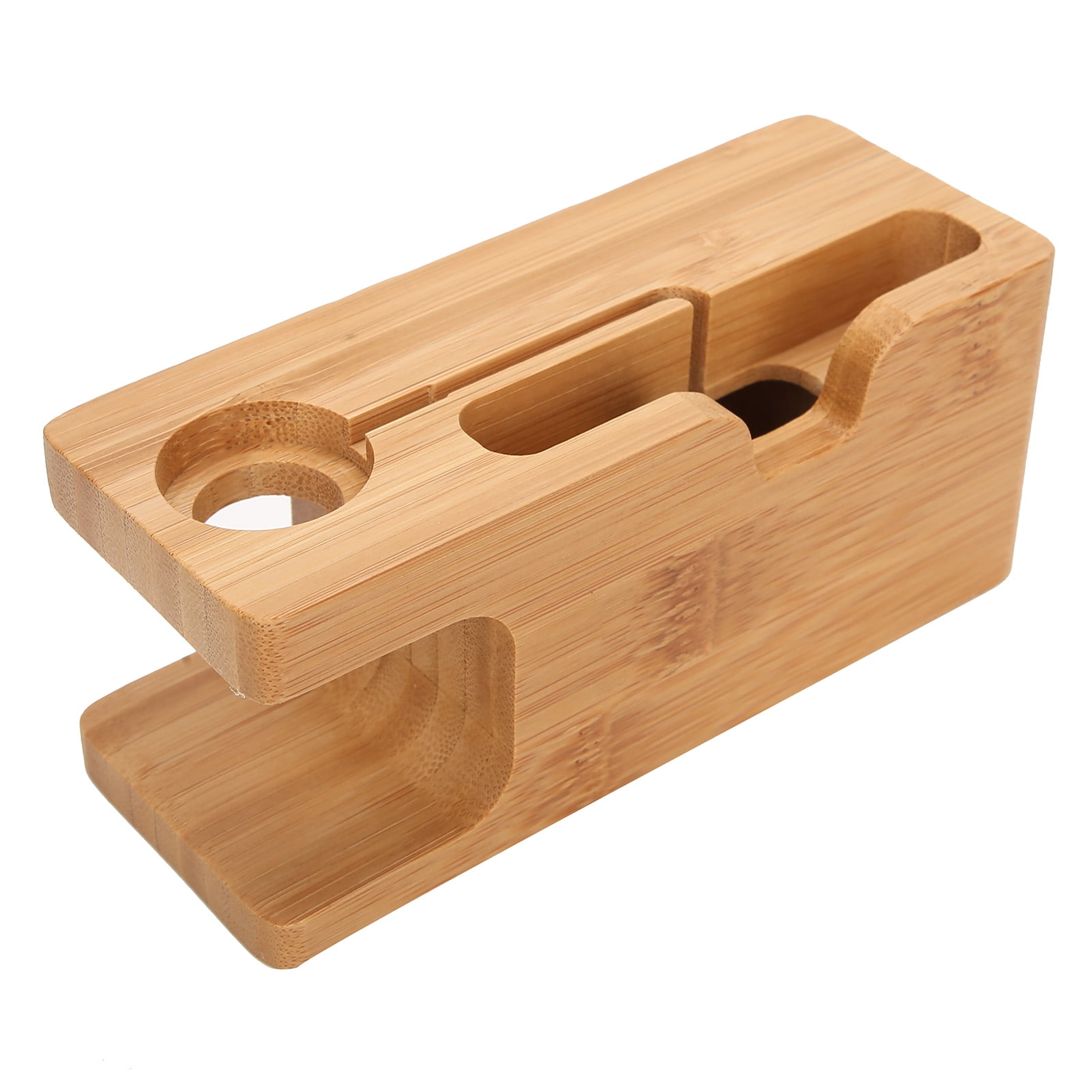 Bamboo Charging Dock Station for Mobile Phone Watch Portable Chargeable ...