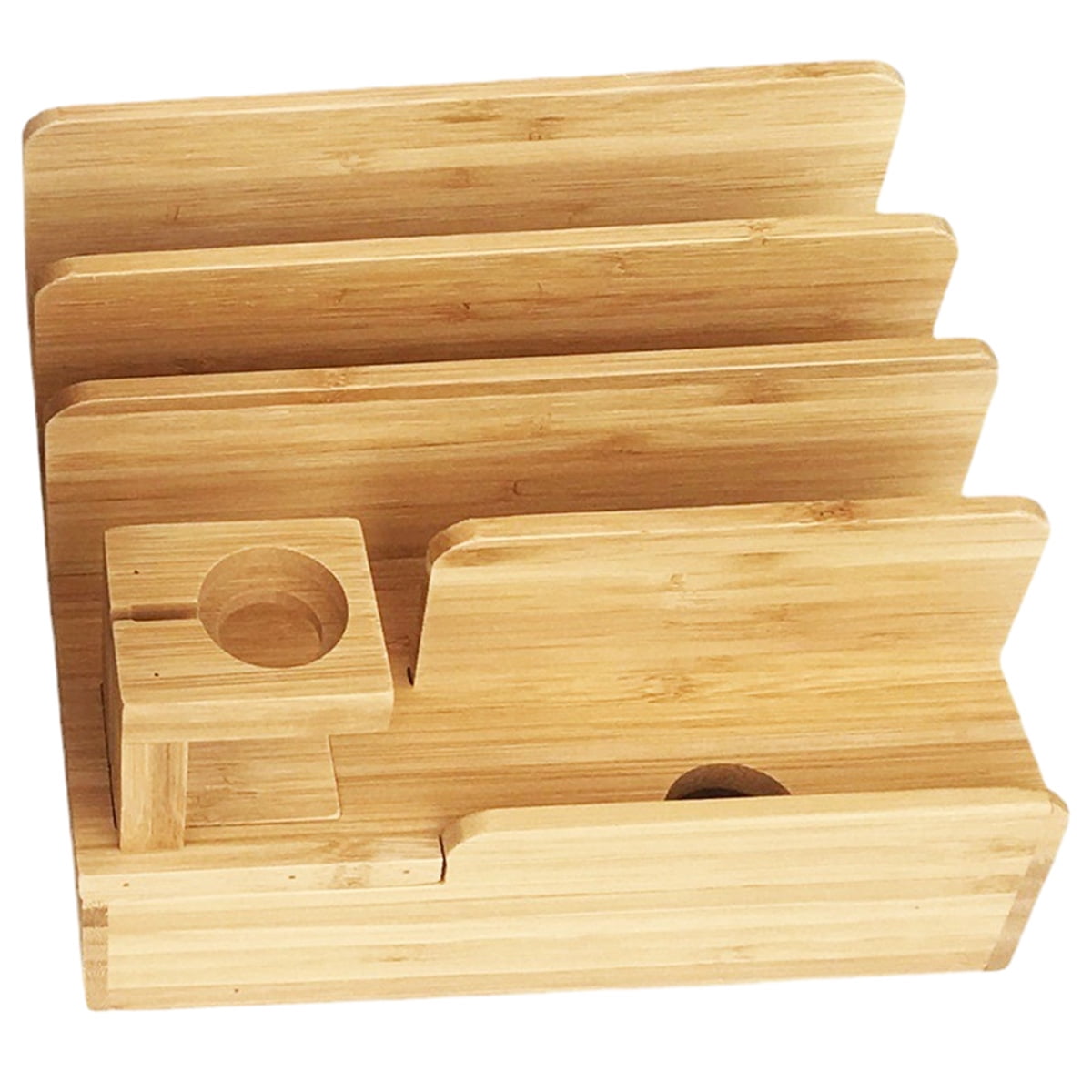 Bamboo Charging Station Cell Phone Wood Charging Stations Organizer ...