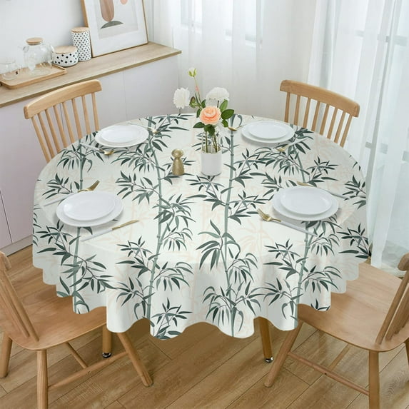 Bamboo Chinese Style Simple Spring Waterproof Tablecloth Table ration ...