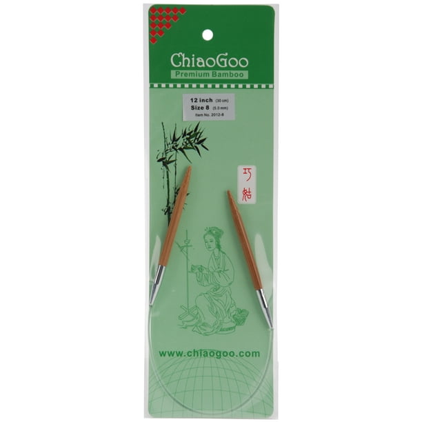 Bamboo Circular Knitting Needles 12"-Size 8/5mm - Walmart.com