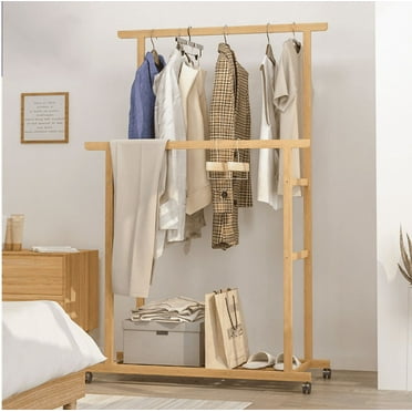 Walmart Small Bedroom Organizer: Free-standing Bamboo Clothes Rack with ...