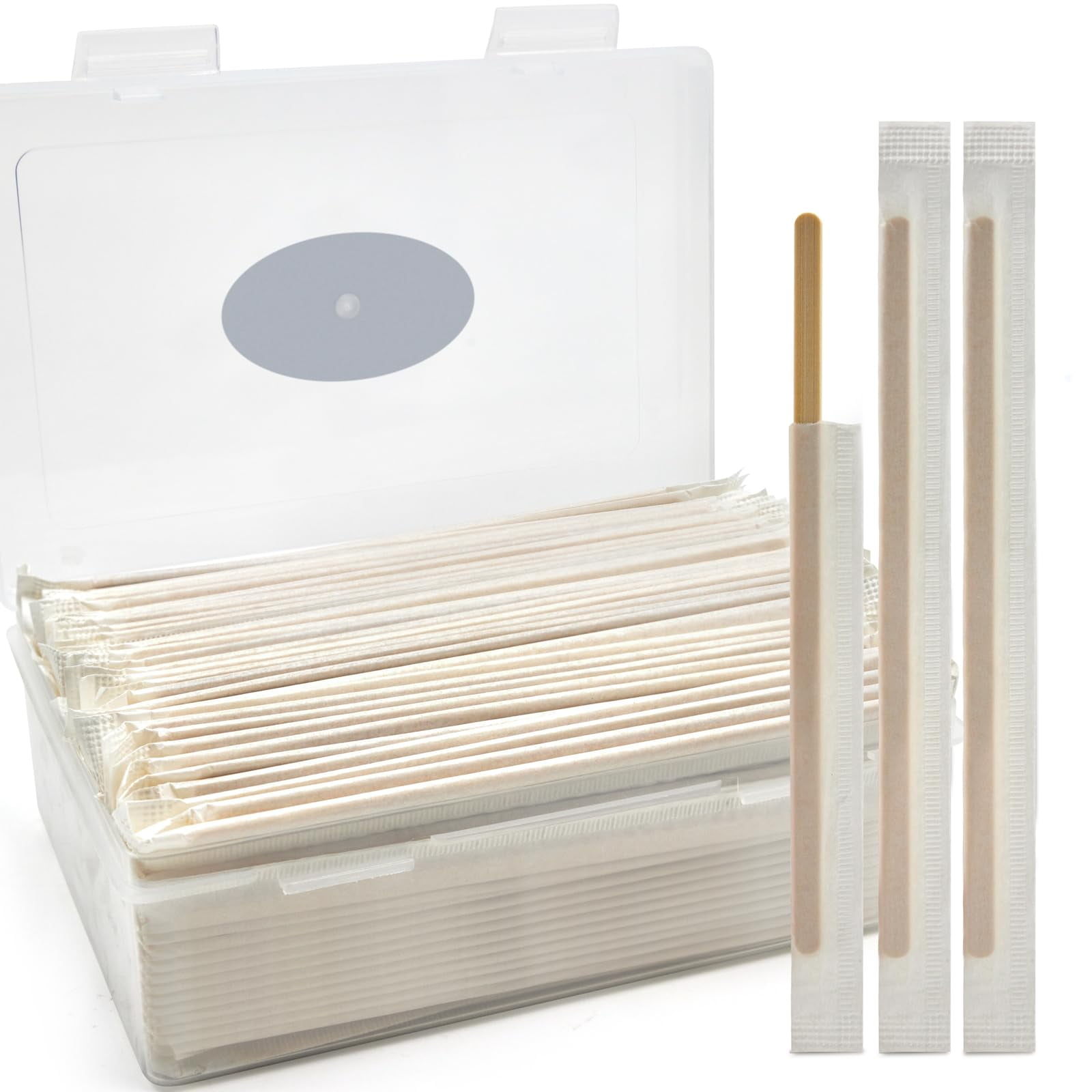 Bamboo Coffee Stirrers 200 Count in Box, 5.5 Inch Individually Wrapped ...
