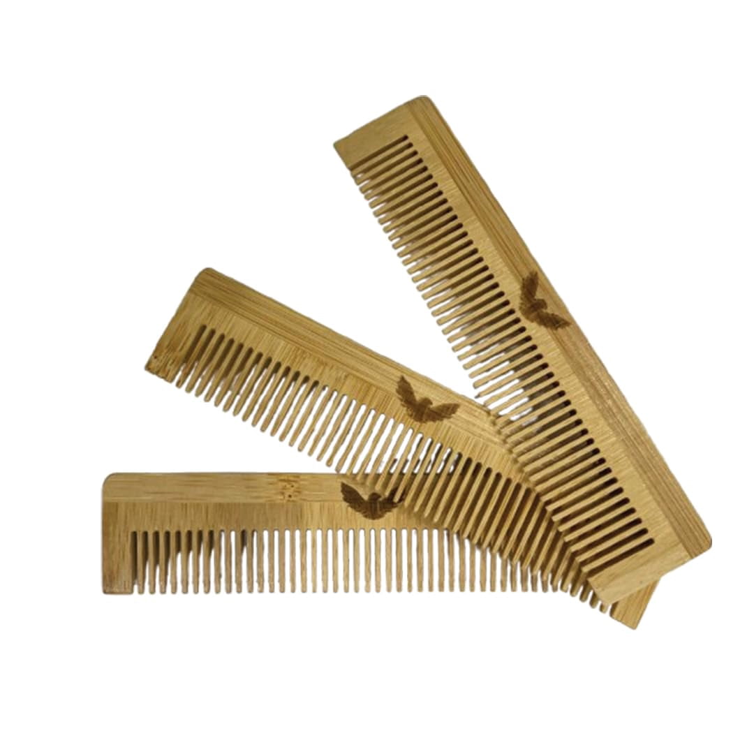 Bamboo Comb For Natural Hair Growth One Size 4 count - Walmart.com