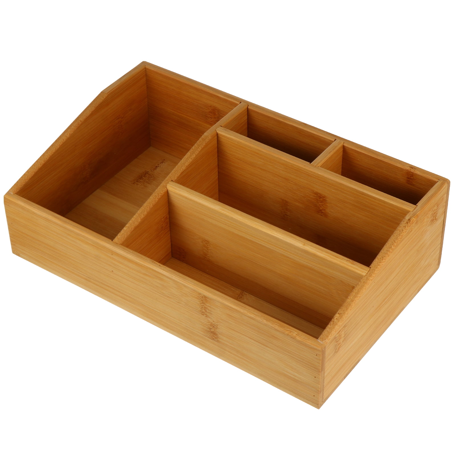 Bamboo Compartment Box Desktop Sundries Storage Case Lattice Storage ...
