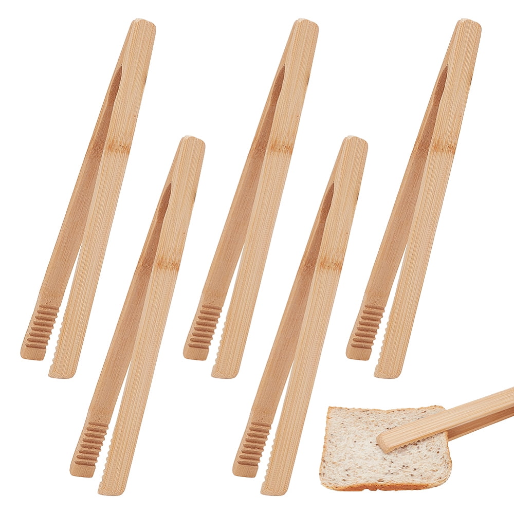 Bamboo Cooking Tongs Grilling Barbeque Cooking Locking Food Tongs ...