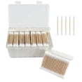 Bamboo Cotton Swabs 1000 Count, Natural Cotton Buds with Storage Box ...