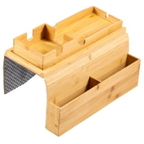 Taotique Bamboo Sofa Armrest Tray with Detachable Cup Holder - Walmart.com