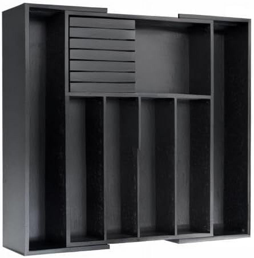 Bamboo Cutlery Drawer Organizer Kitchen, Expandable Cutlery Storage Box ...