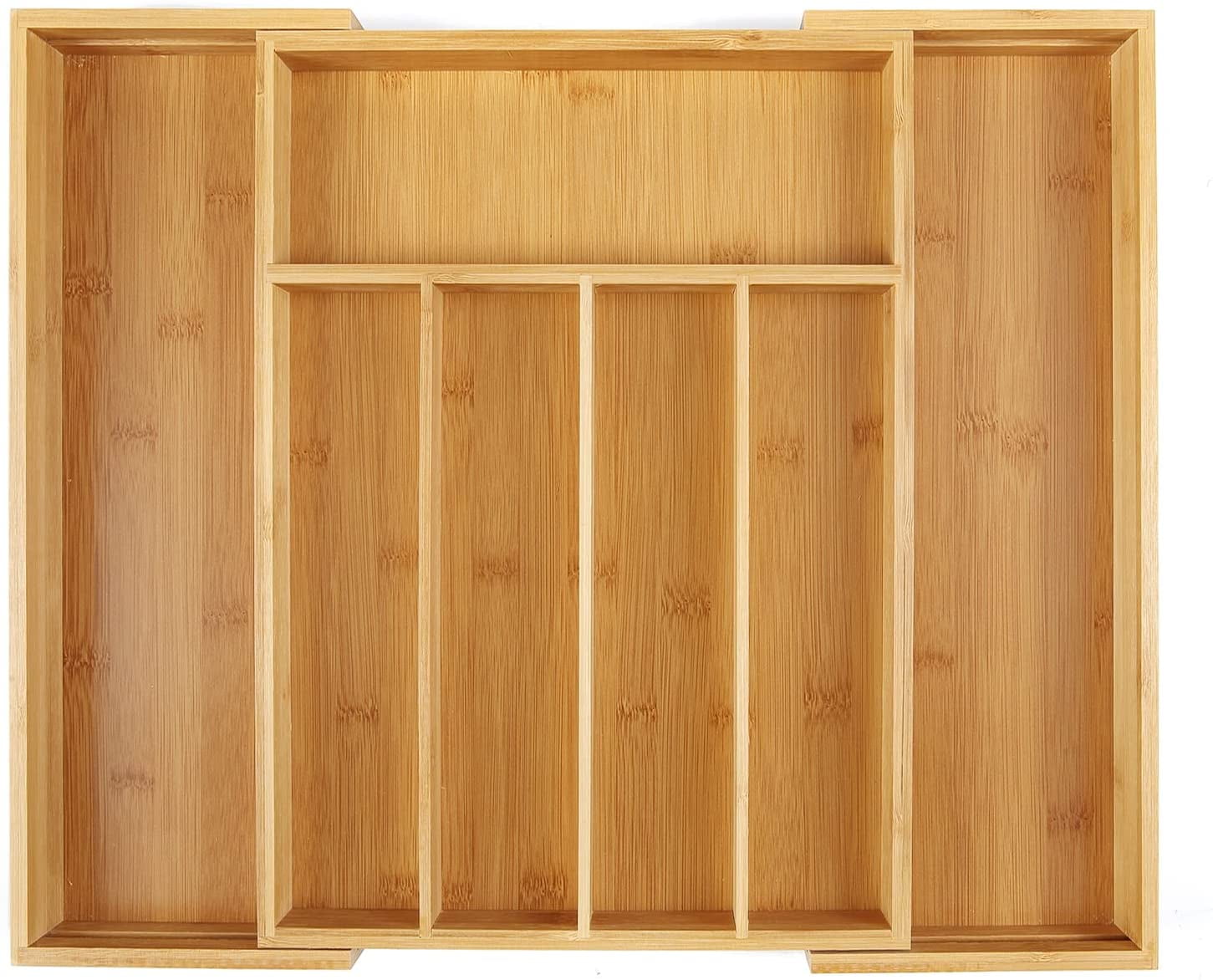 Bamboo Cutlery Tray Silverware, Drawer Dividers for Kitchen Utensils ...