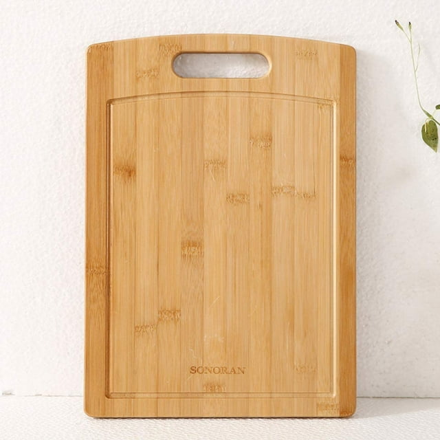 Bamboo Cutting Board (11.8" x 8.2") with Juice Groove for Meat and ...