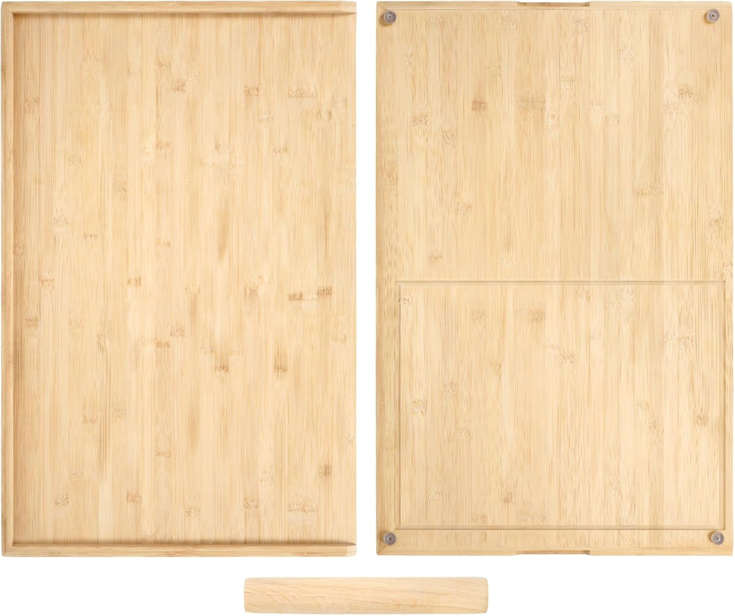 Bamboo Cutting Board Double Sided 28” x 18” with Juice Groove, Large ...