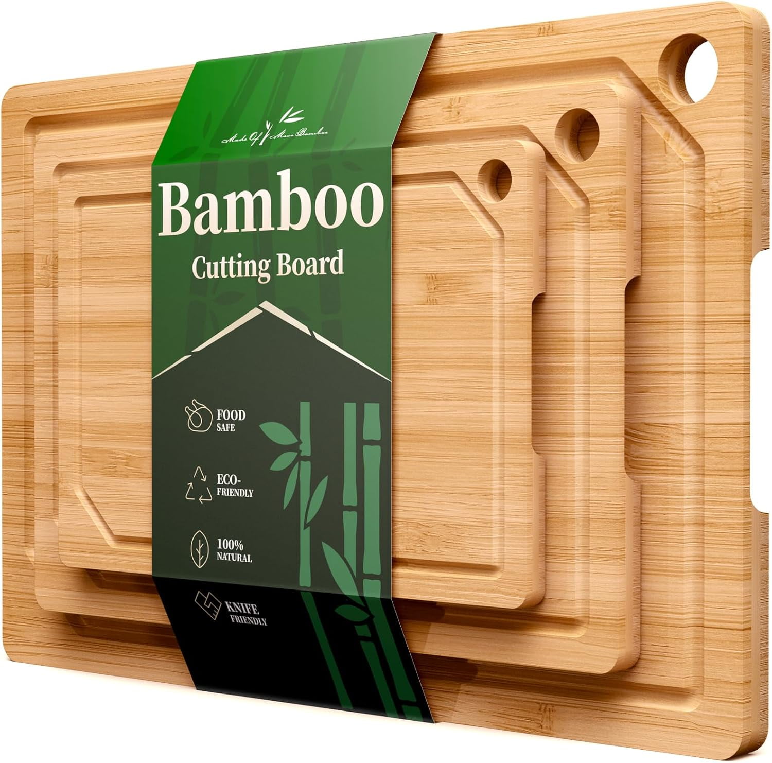 Bamboo Cutting Board - Multi-Sizes Wooden Cutting Boards for Kitchen, Convenient Kitchen ...