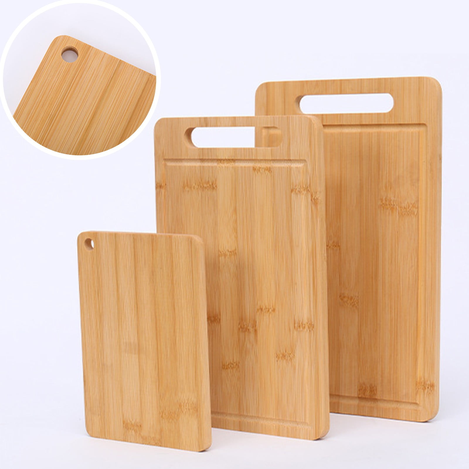 Bamboo Cutting Board, Wooden Kitchen Chopping Board for Food Prep ...
