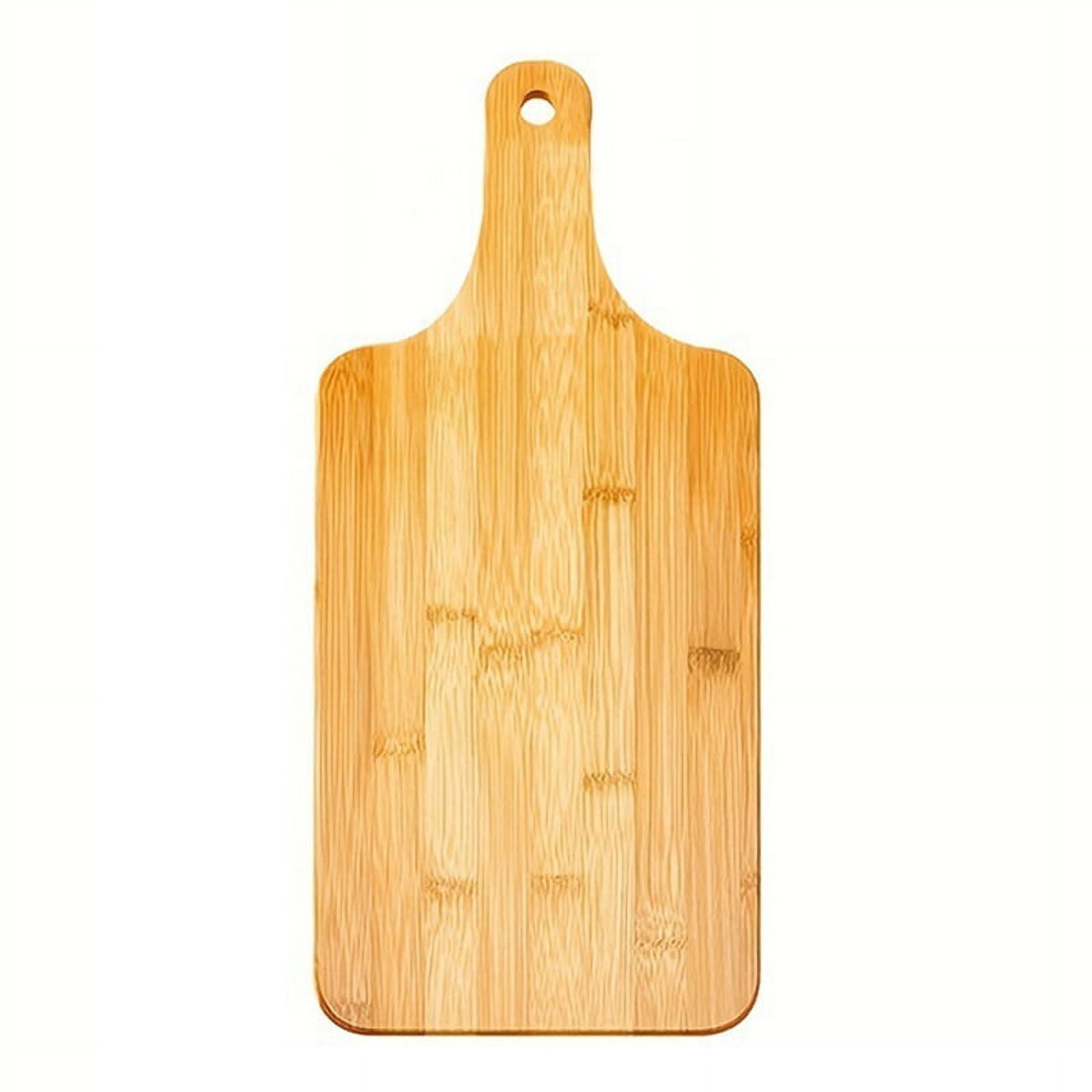 Bamboo Cutting Board with Handle Wooden Bamboo Serving Board Kitchen ...