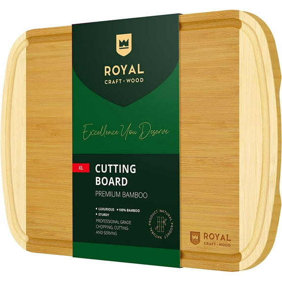 Bamboo Cutting Boards for Kitchen, Wood Chopping Boards with Juice ...