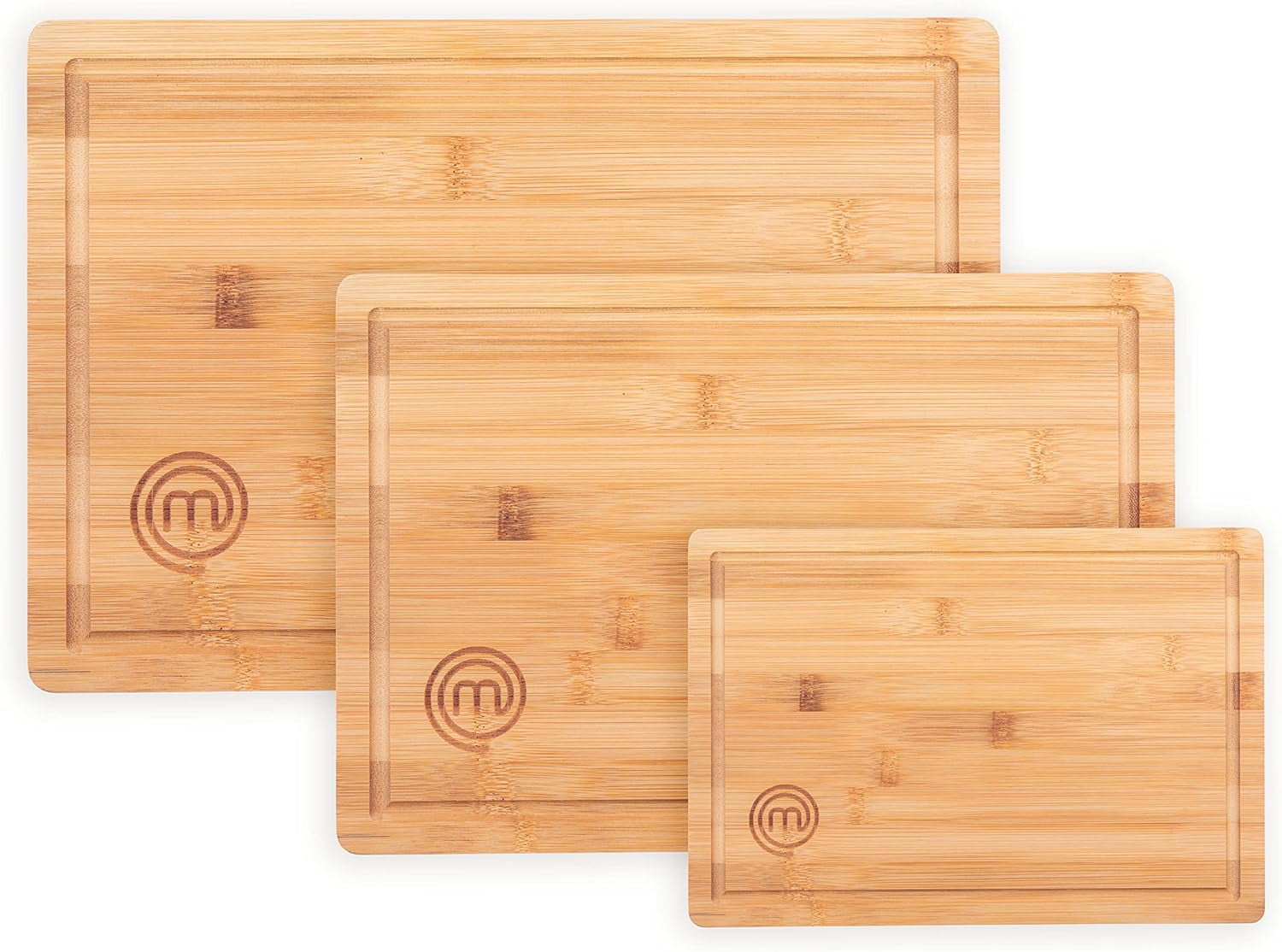 Bamboo Cutting Boards for Kitchen, Wooden Cutting Board Set of 3 ...