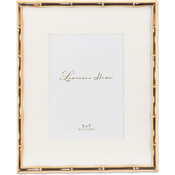Bamboo Design Metal Frame, 8x10, Matted 5x7, Gold - Walmart.com