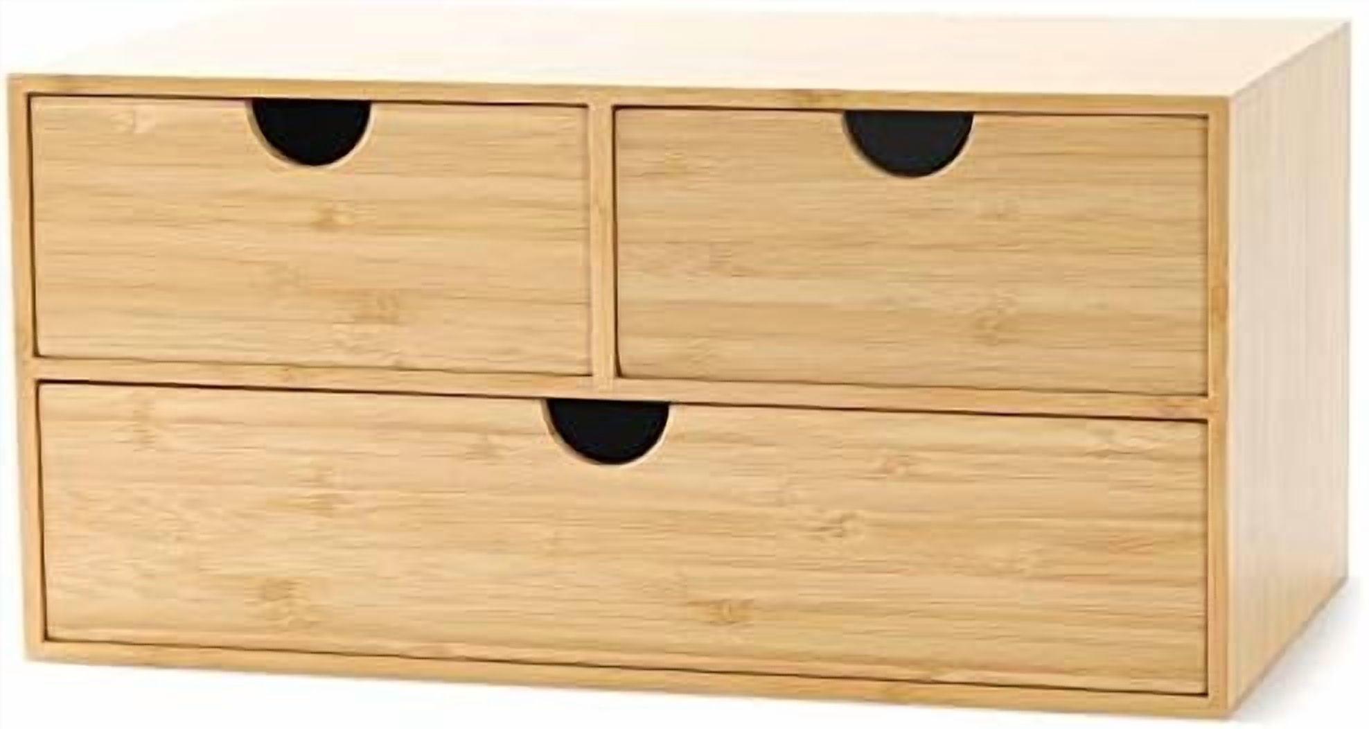 Bamboo Desk Organizer - Mini Desktop Drawer Tabletop Storage ...