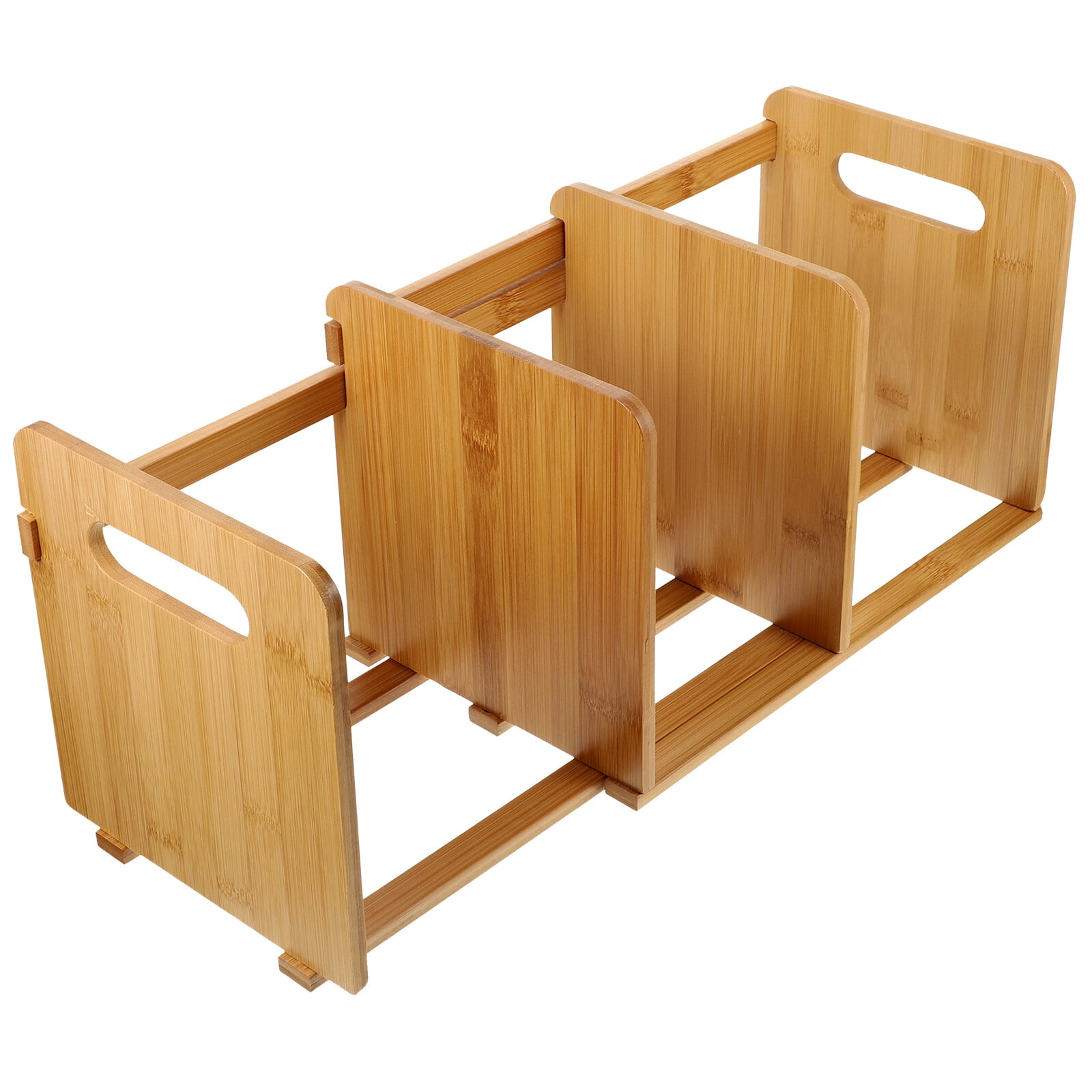 Bamboo Desktop Bookshelf Multipurpose Bamboo Book Rack Adjustable Desk ...